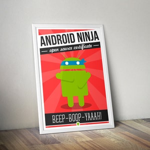 Android Ninja - Customizable - Personalized - Art Print Poster - Many ...
