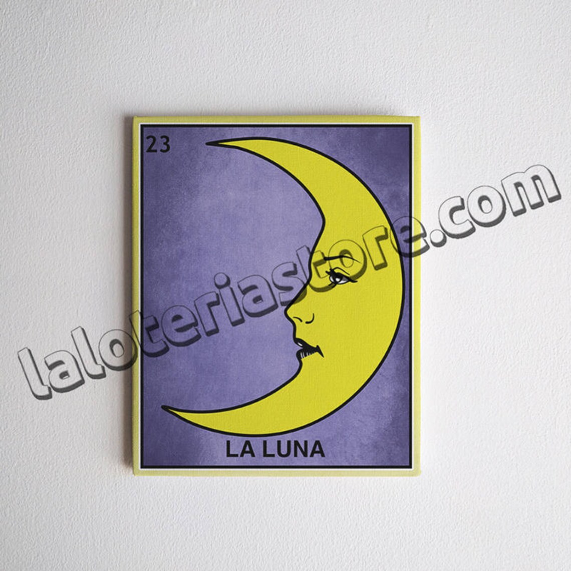 Canvas La Luna Loteria Card Stretched and Ready for Hanging - Etsy