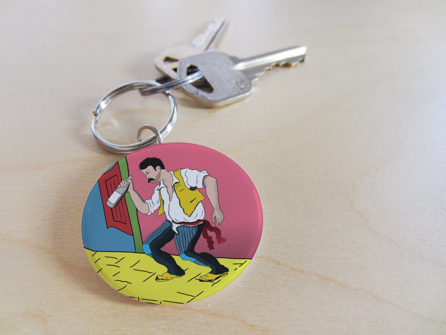 1.5 Keychain El Borracho Lotería Lottery | Etsy