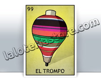El Bandolon Loteria Mexican Pop Art Print - Etsy Israel