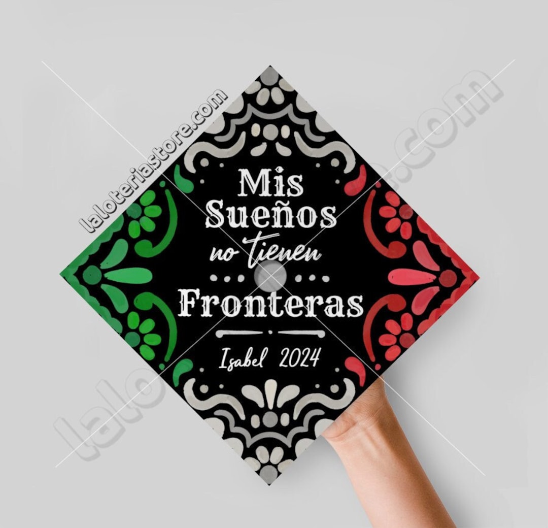 Customizable Graduation Cap Topper - Mexican Talavera Inspired Latino ...