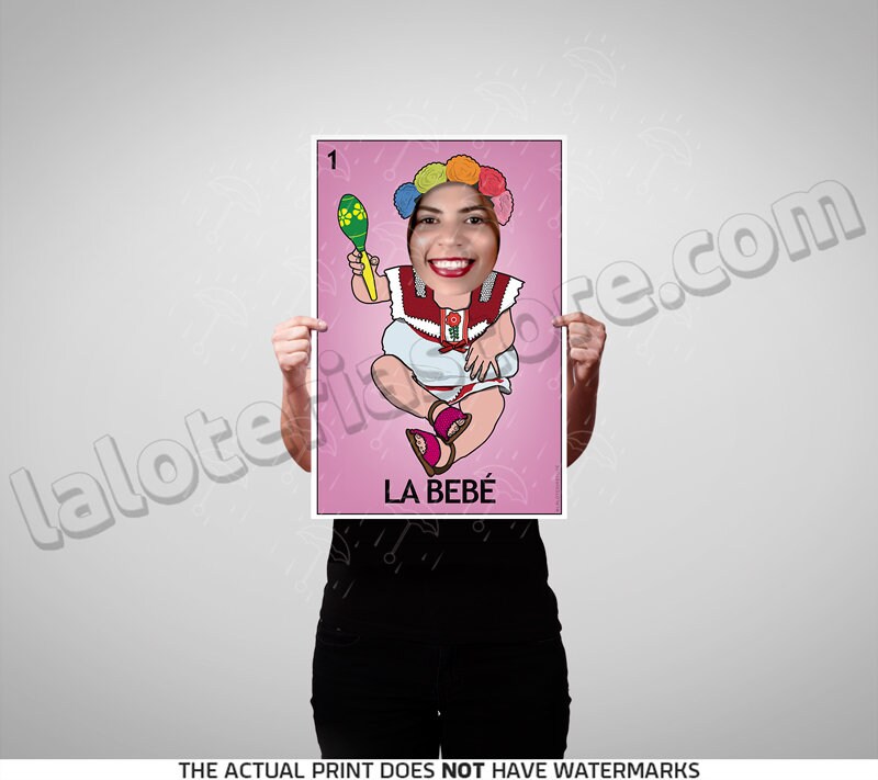 La Bebe Photo Booth Loteria Prop Frame Baby Girl Mexican | Etsy