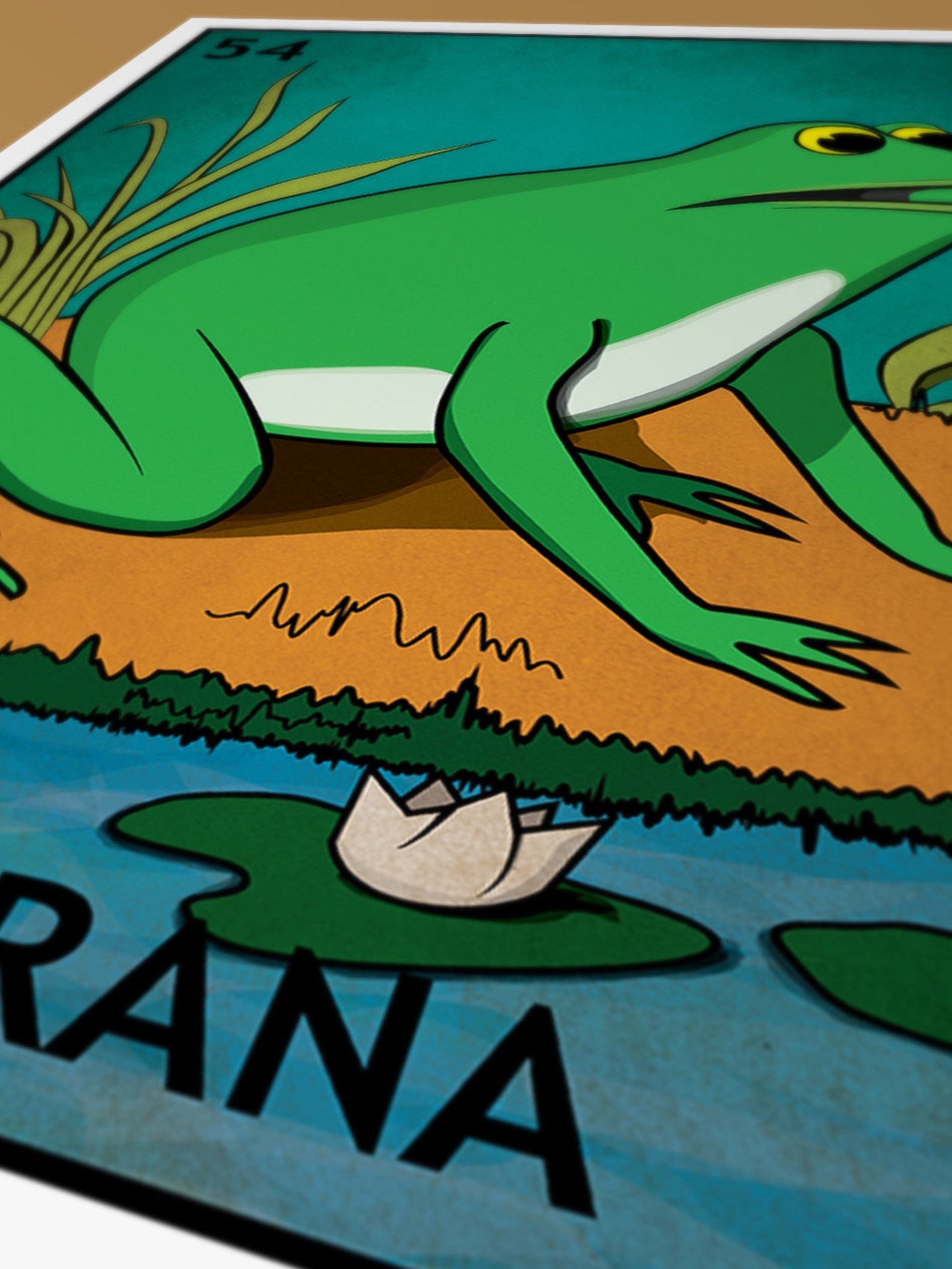 La Rana Loteria Card the Frog Mexican Bingo Art Print - Etsy Hong Kong