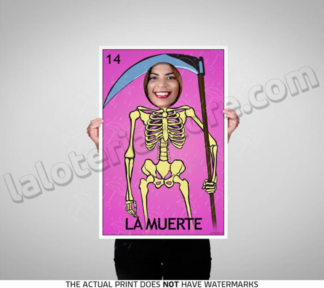 La Muerte Photo Booth Loteria Prop Frame Grim Reaper Mexican Bingo ...