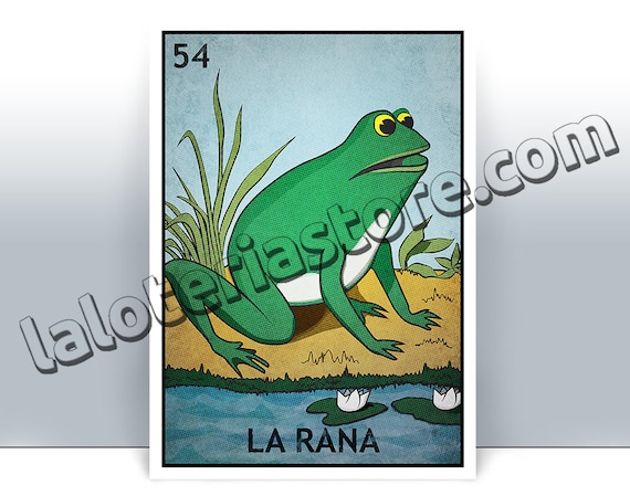 La Rana Loteria Card the Frog Mexican Bingo Art Print | Etsy