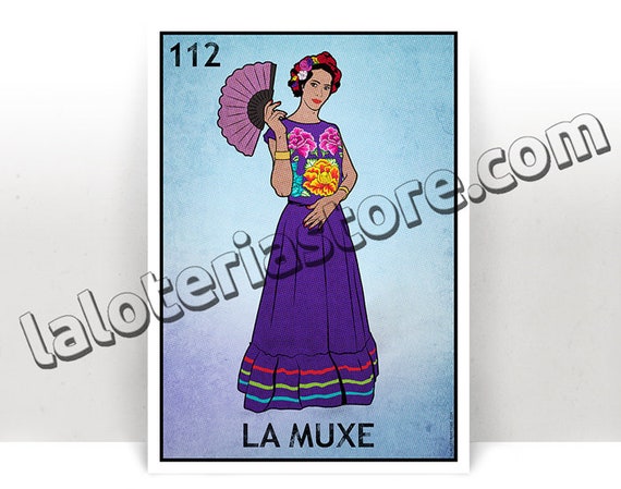 La Muxe Loteria Card Mexican Third Gender Art Print Poster | Etsy
