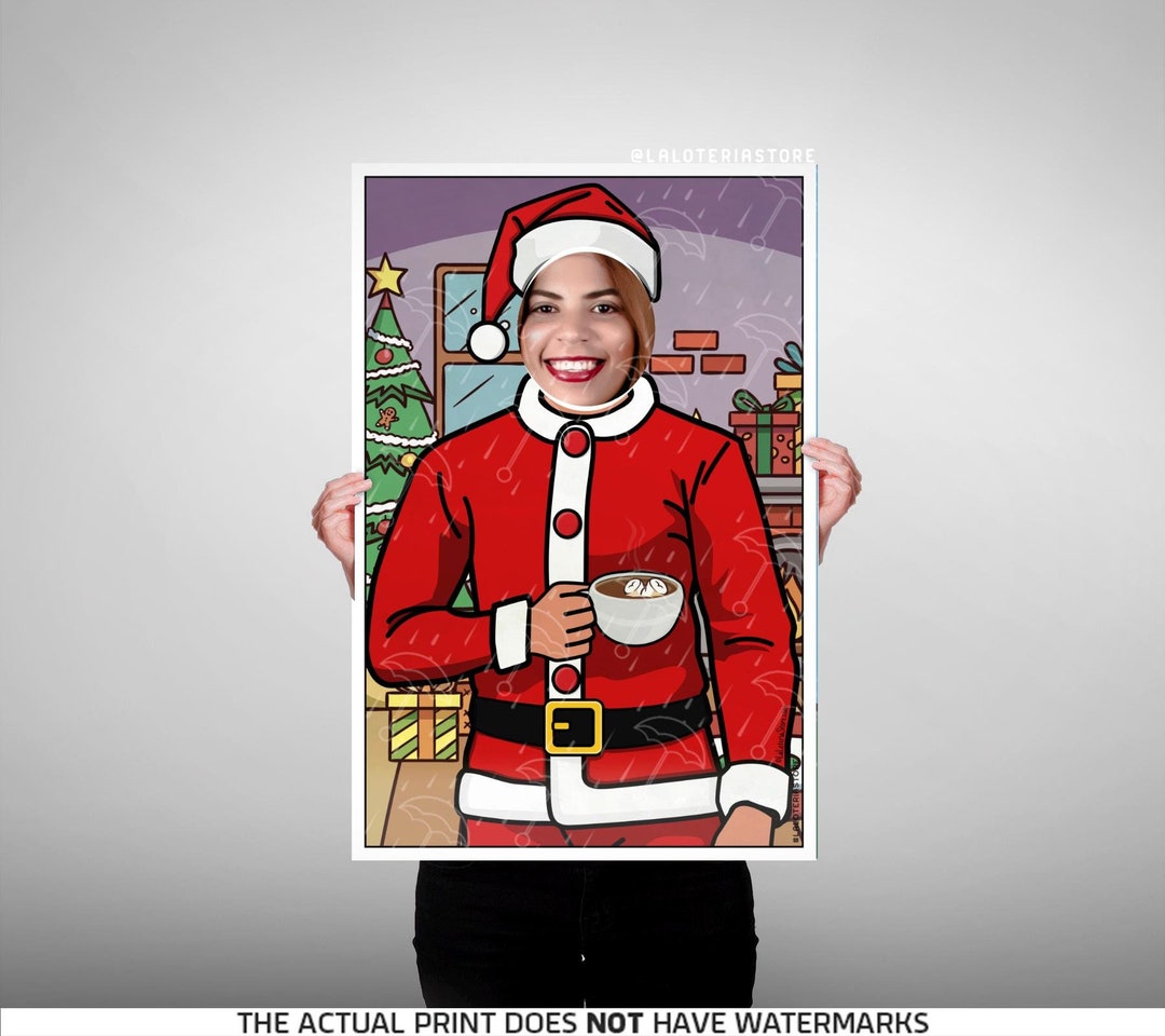 Xmas Santa Claus Prop Party Photo Booth Xmas Prop Frame Foreground Prop ...