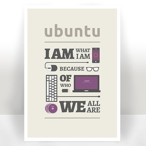 Ubuntu Linux Poster - Many Sizes - Etsy