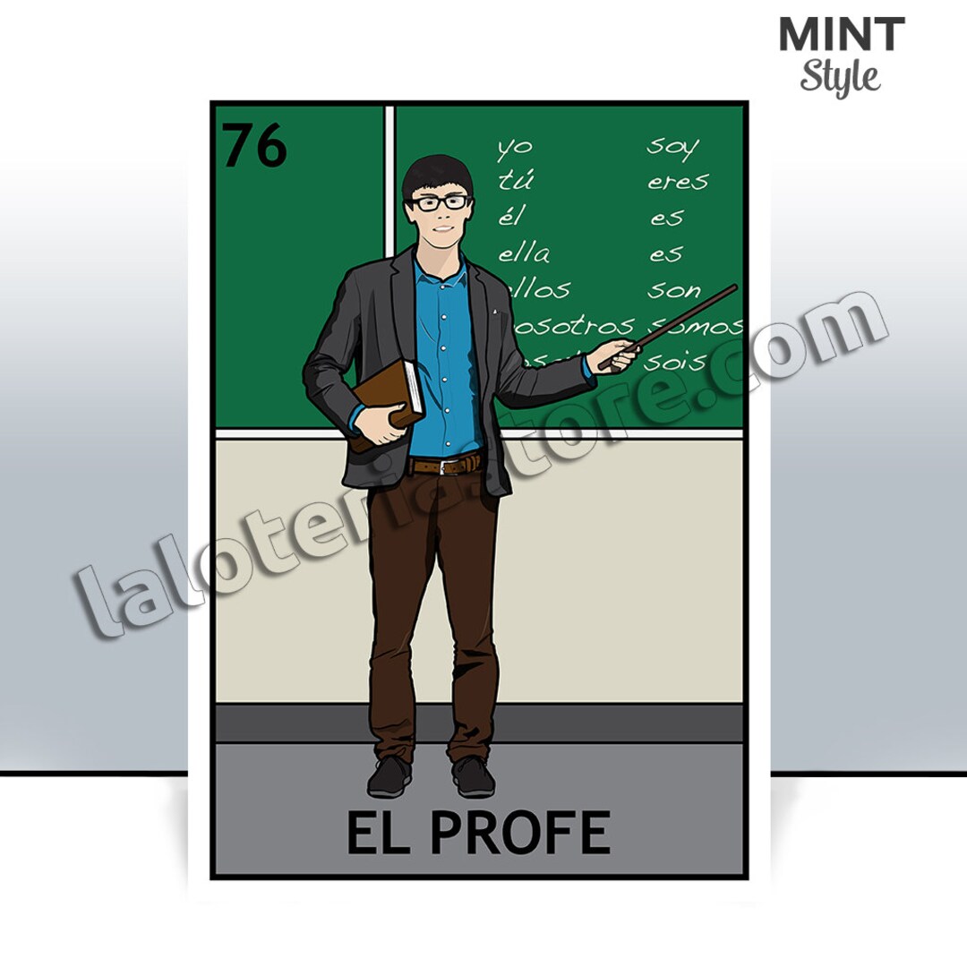 Class 2025 Graduation - el Profe Lottery Card - Teacher Mexican Bingo ...