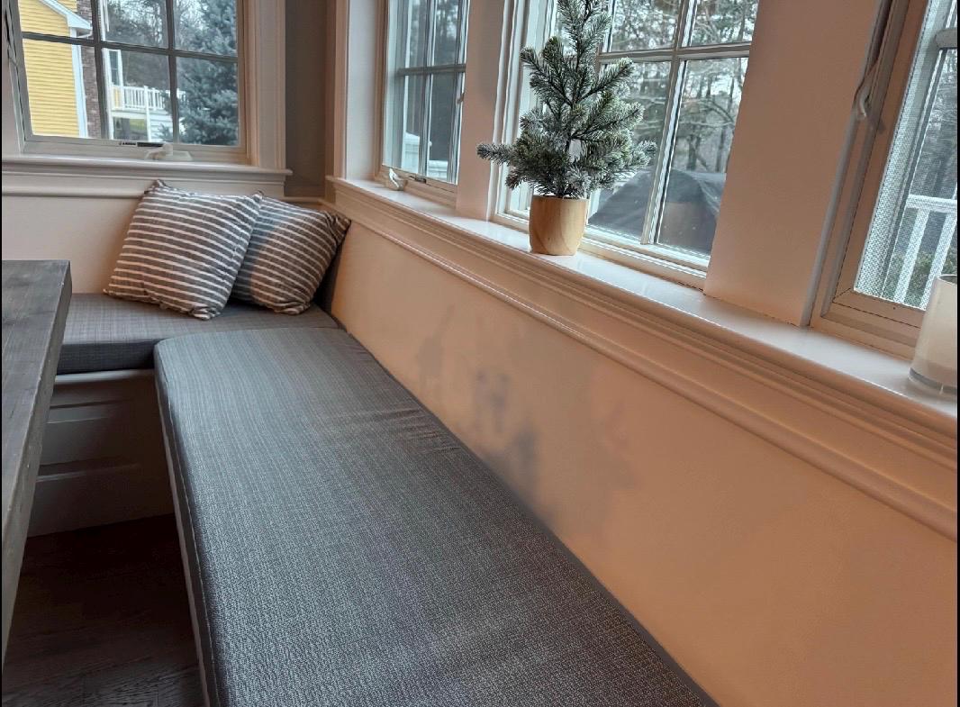 L Shaped Bench Breakfast Nook Kitchen Dinette Custom Cushions and ...