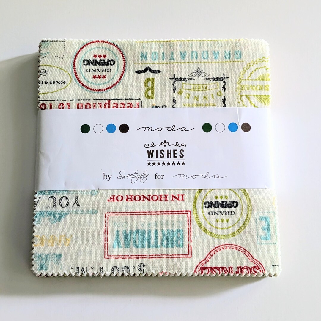 RARE wishes Charm Pack by Sweetwater for Moda OOP Out of Print Precut ...