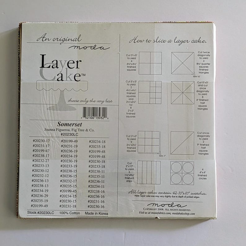Somerset Layer Cake 42 Ten Inch Squares Joanna Figueroa Fig Tree Out of ...