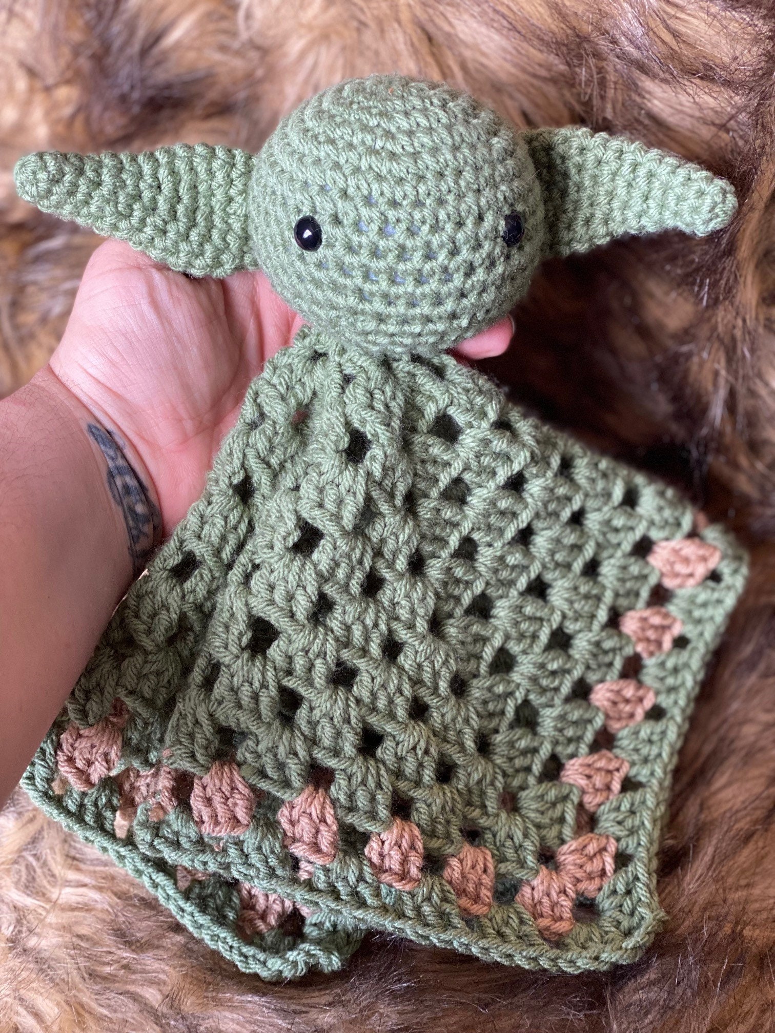 Yoda Inspired Baby Rattle/lovey, Baby Girl Gift, Girl Star Wars Gift ...