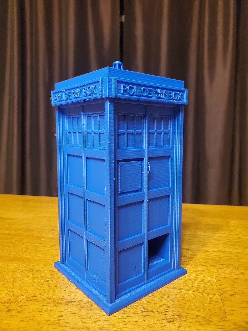 3D Printed Tardis Dice Tower - Etsy