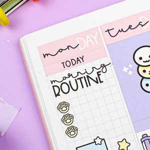Morning Routine PRINTABLE Script Planner Stickers - Etsy