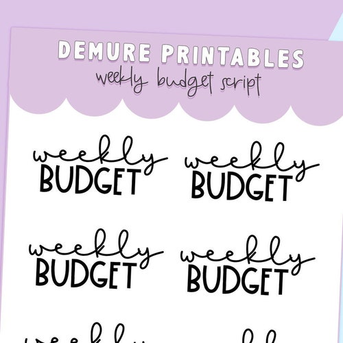 Print and Cut Printable Planner Script Stickers for Vertical - Etsy