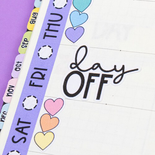 Print and Cut Printable Planner Script Stickers for Vertical - Etsy