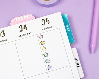 PLANNER CHECKLIST Pastel Rainbow Blogger Vlogger Planner - Etsy