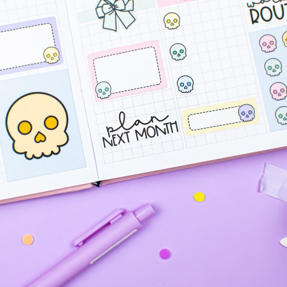 Plan Next Month PRINTABLE Script Planner Stickers Silhouette | Etsy