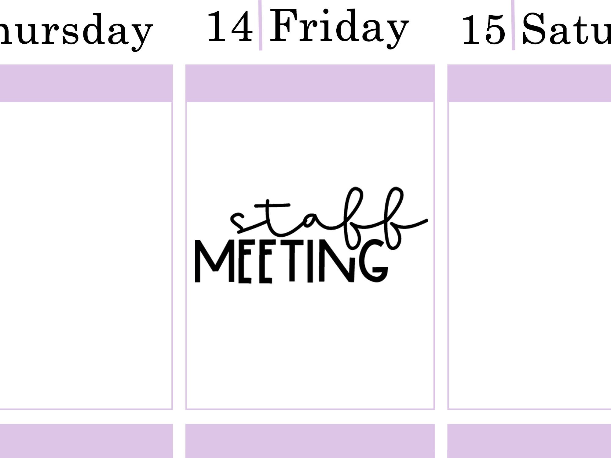 Staff Meeting PRINTABLE Script Planner Stickers for Work - Etsy