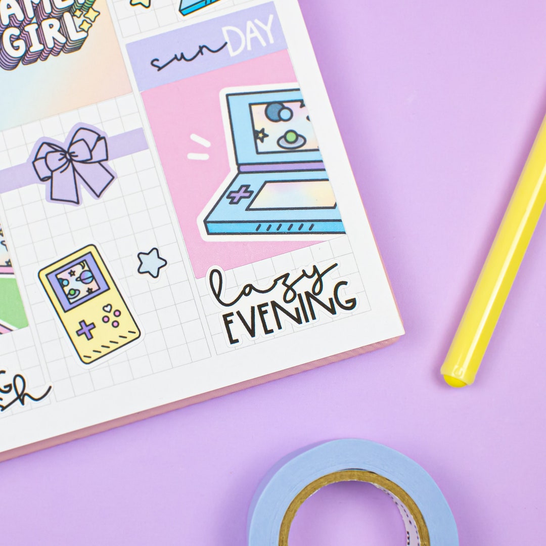 Lazy Evening PRINTABLE Script Planner Stickers, Cut Files for ...