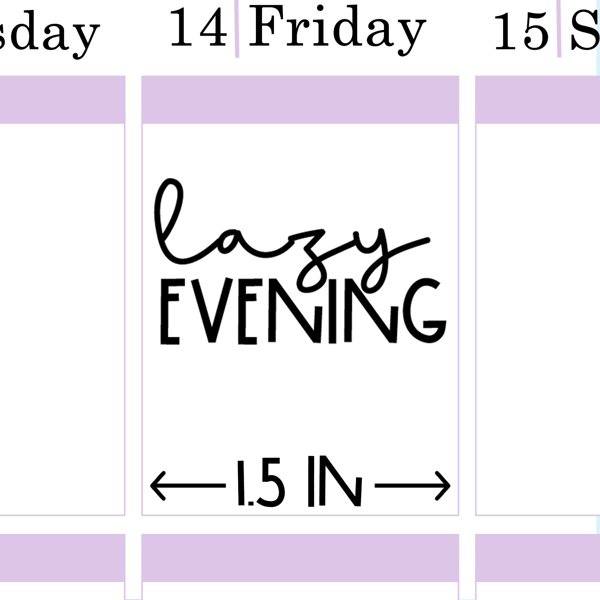 Lazy Evening PRINTABLE Script Planner Stickers, Cut Files for ...
