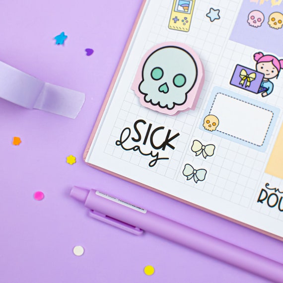 Sick Day PRINTABLE Script Planner Stickers / Silhouette and - Etsy