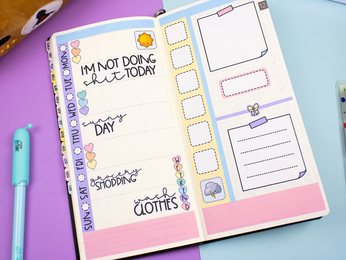 Grocery Shopping Script, Printable Planner Stickers - Etsy