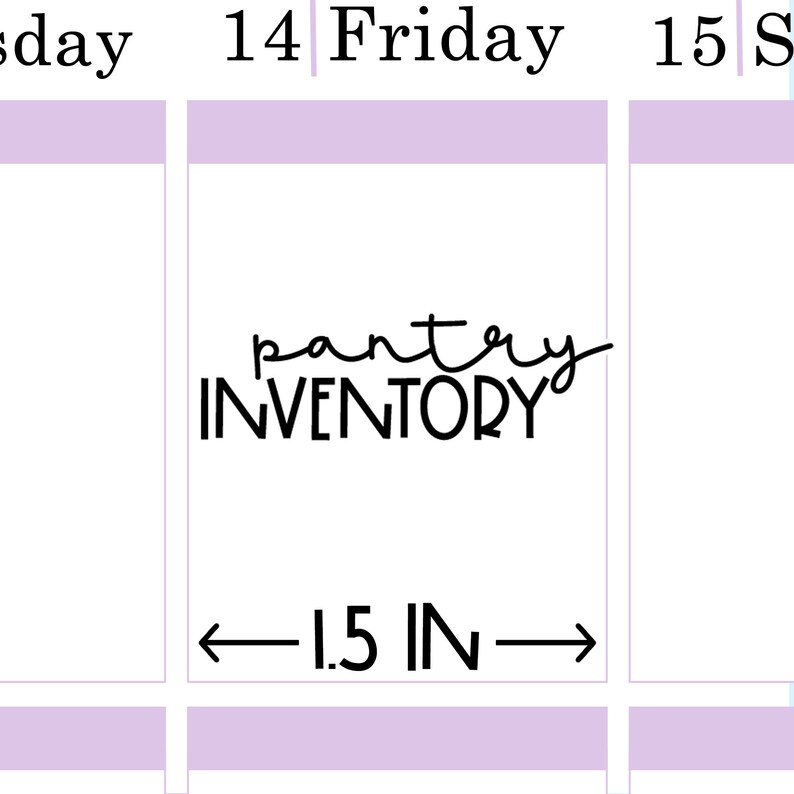 Pantry Inventory PRINTABLE Script Planner Stickers / Food Organization ...