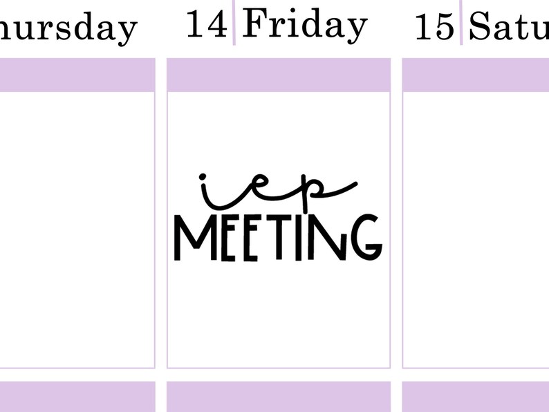 IEP Meeting PRINTABLE Script Planner Stickers for Teachers - Etsy