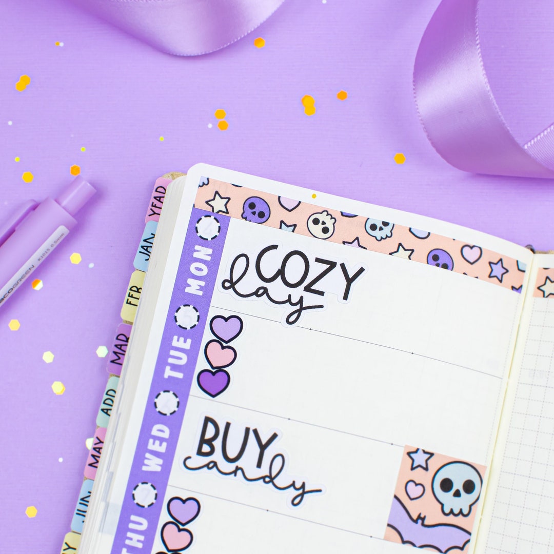 Cozy Day PRINTABLE Script Planner Stickers - Etsy
