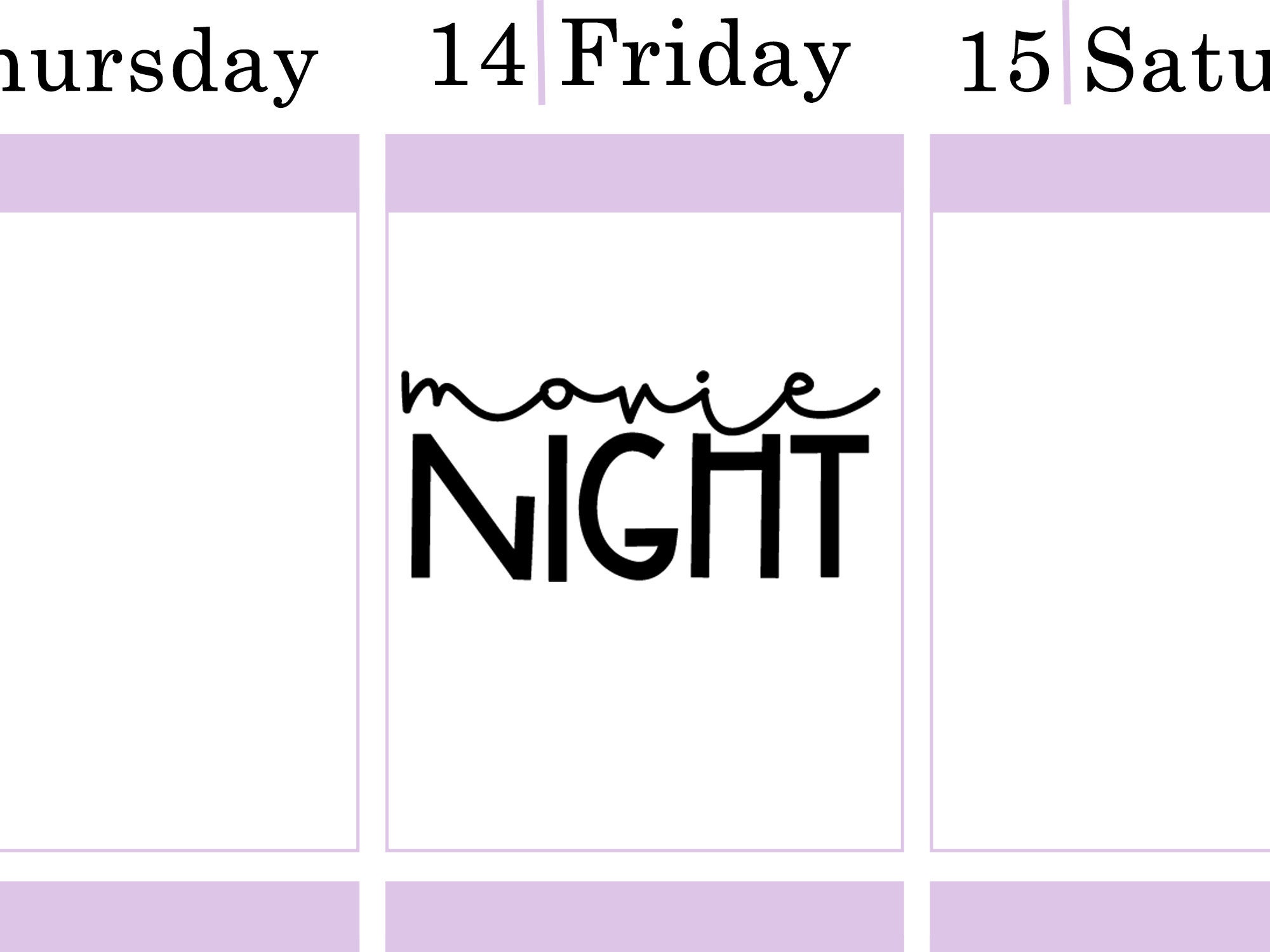 Movie Night Script Printable Planner Stickers - Etsy
