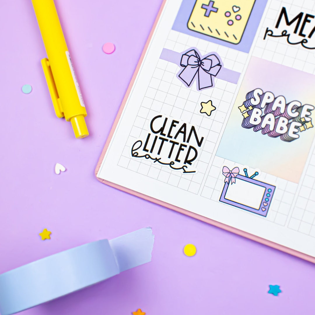 Clean Litter Boxes PRINTABLE Script Planner Stickers, Chores Stickers ...