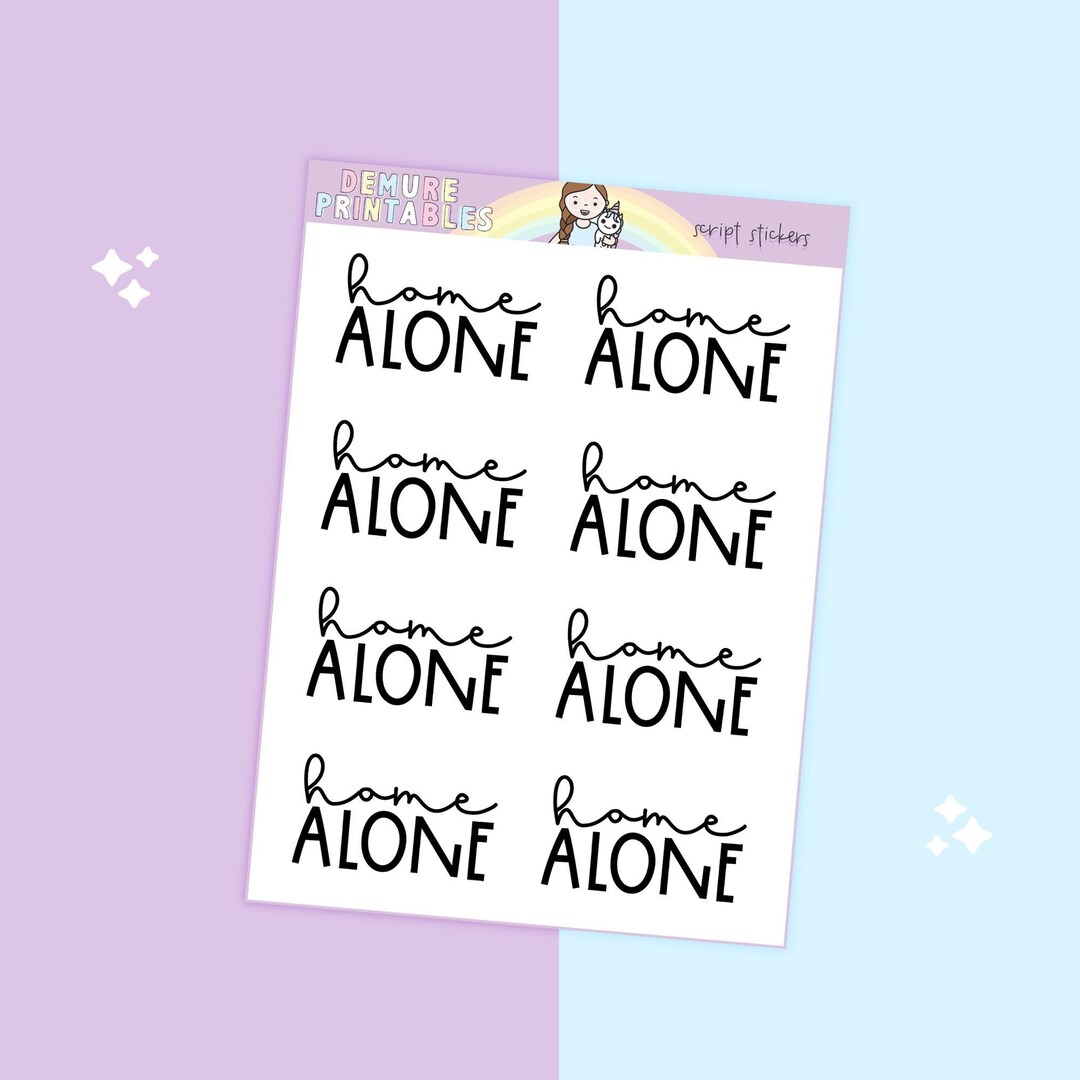 Home Alone PRINTABLE Script Planner Stickers - Etsy