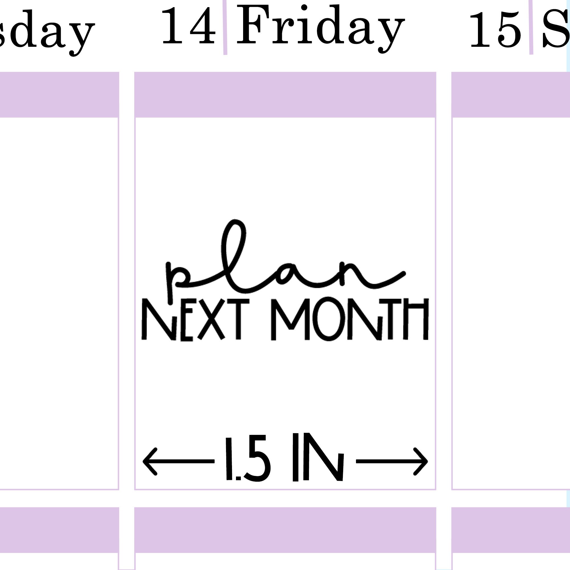 Plan Next Month PRINTABLE Script Planner Stickers, Silhouette and ...