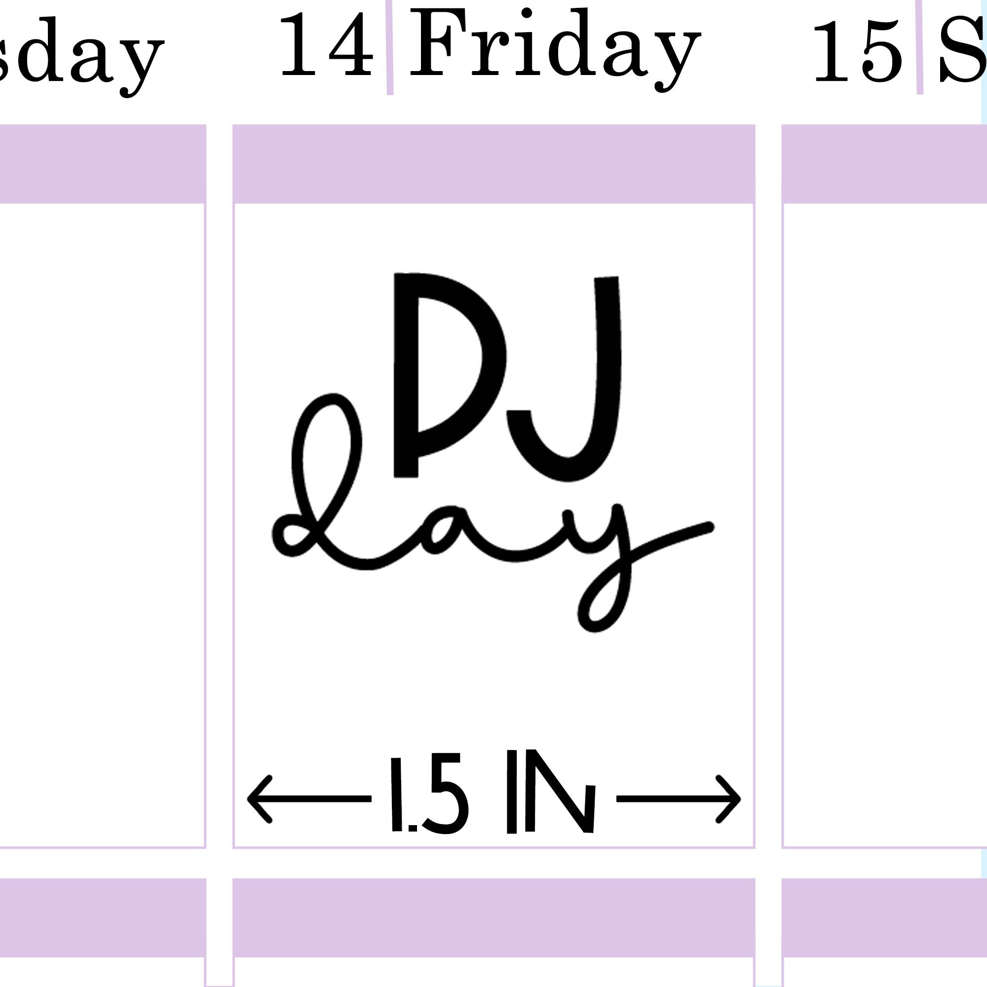 PJ Day PRINTABLE Script Planner Stickers, Journaling & Scrapbooking ...