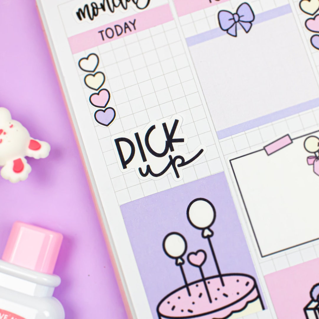 Pick up PRINTABLE Script Planner Stickers - Etsy