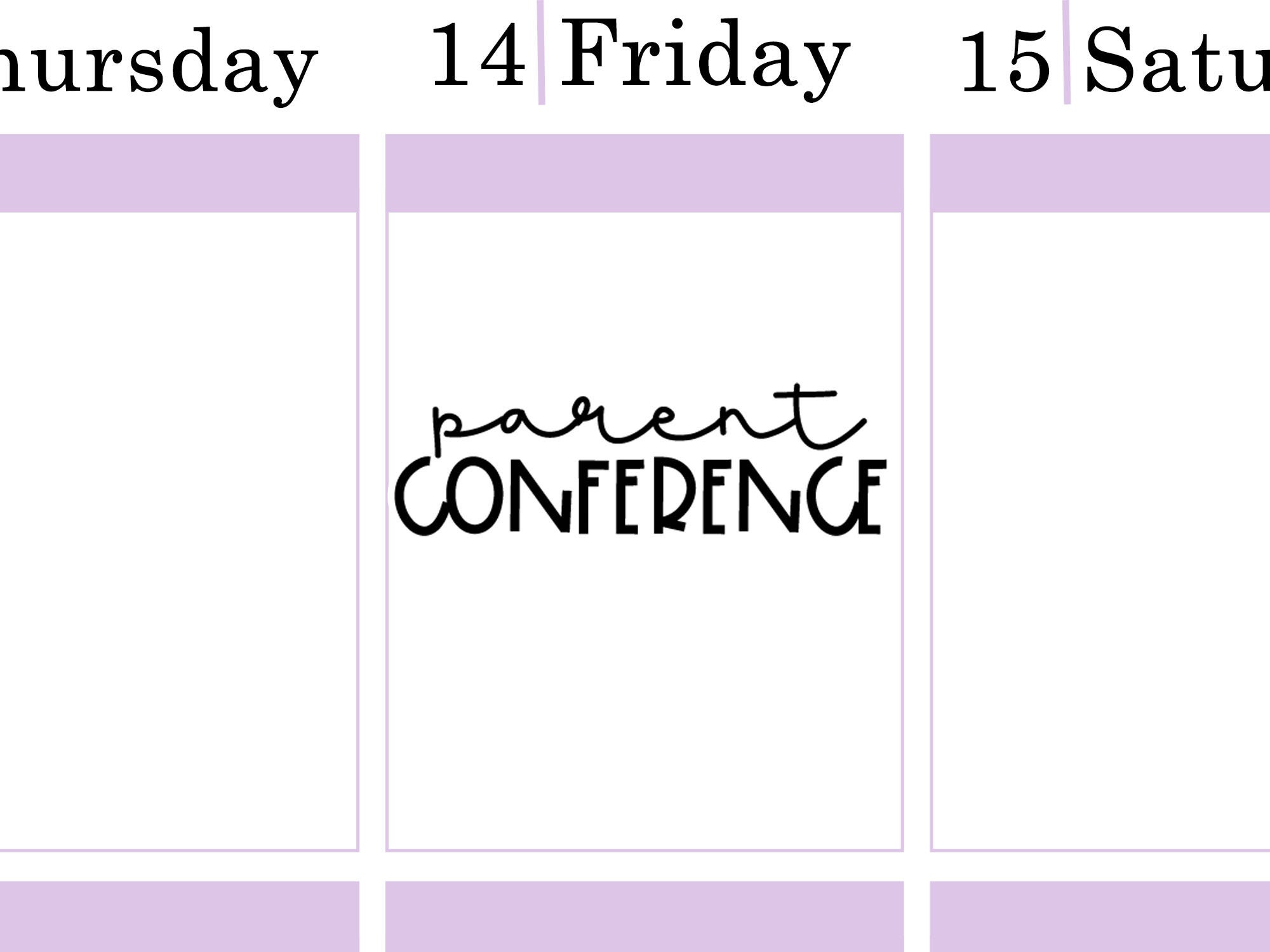 Parent Conference PRINTABLE Script Planner Stickers for Teachers - Etsy