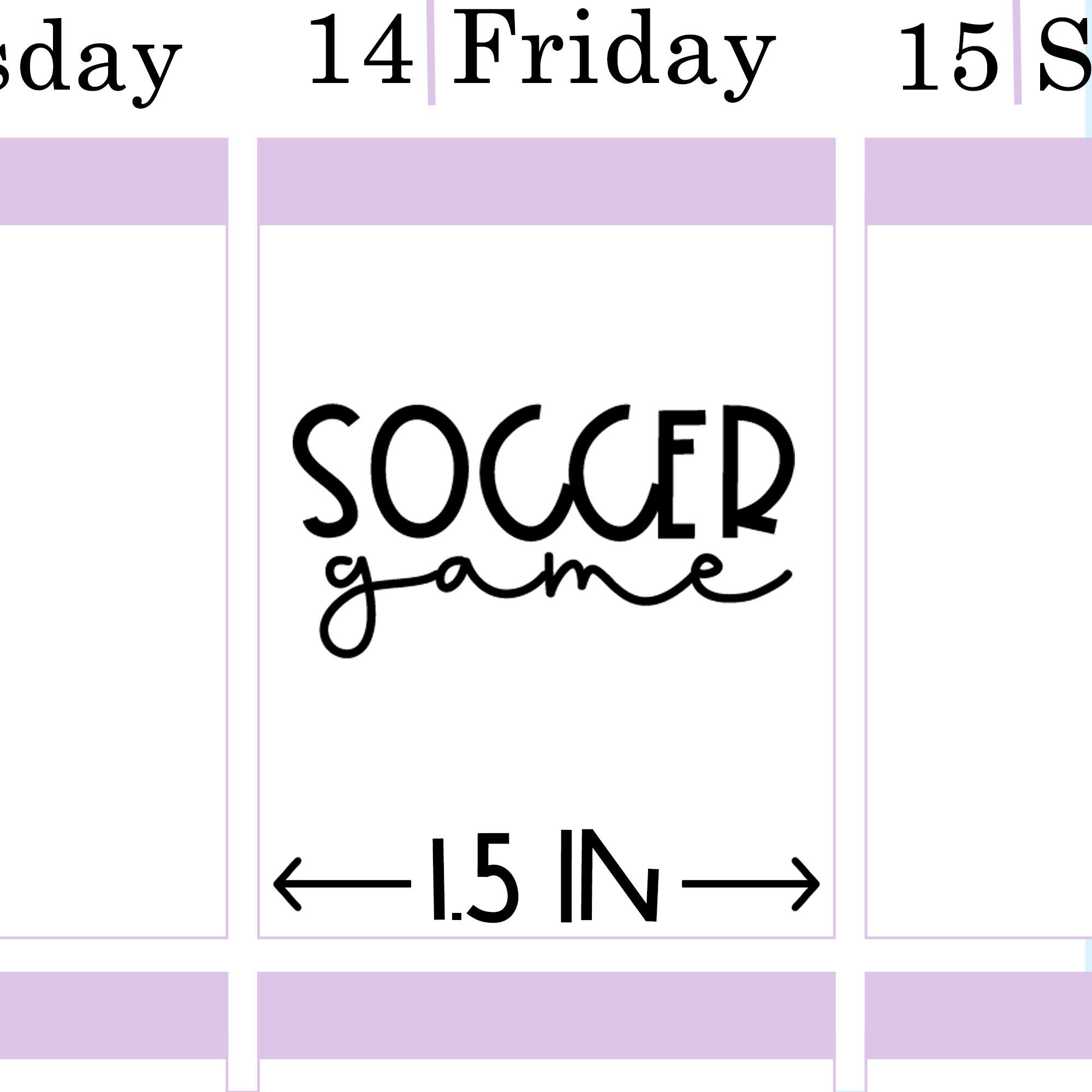 Soccer Game PRINTABLE Script Planner Stickers - Etsy