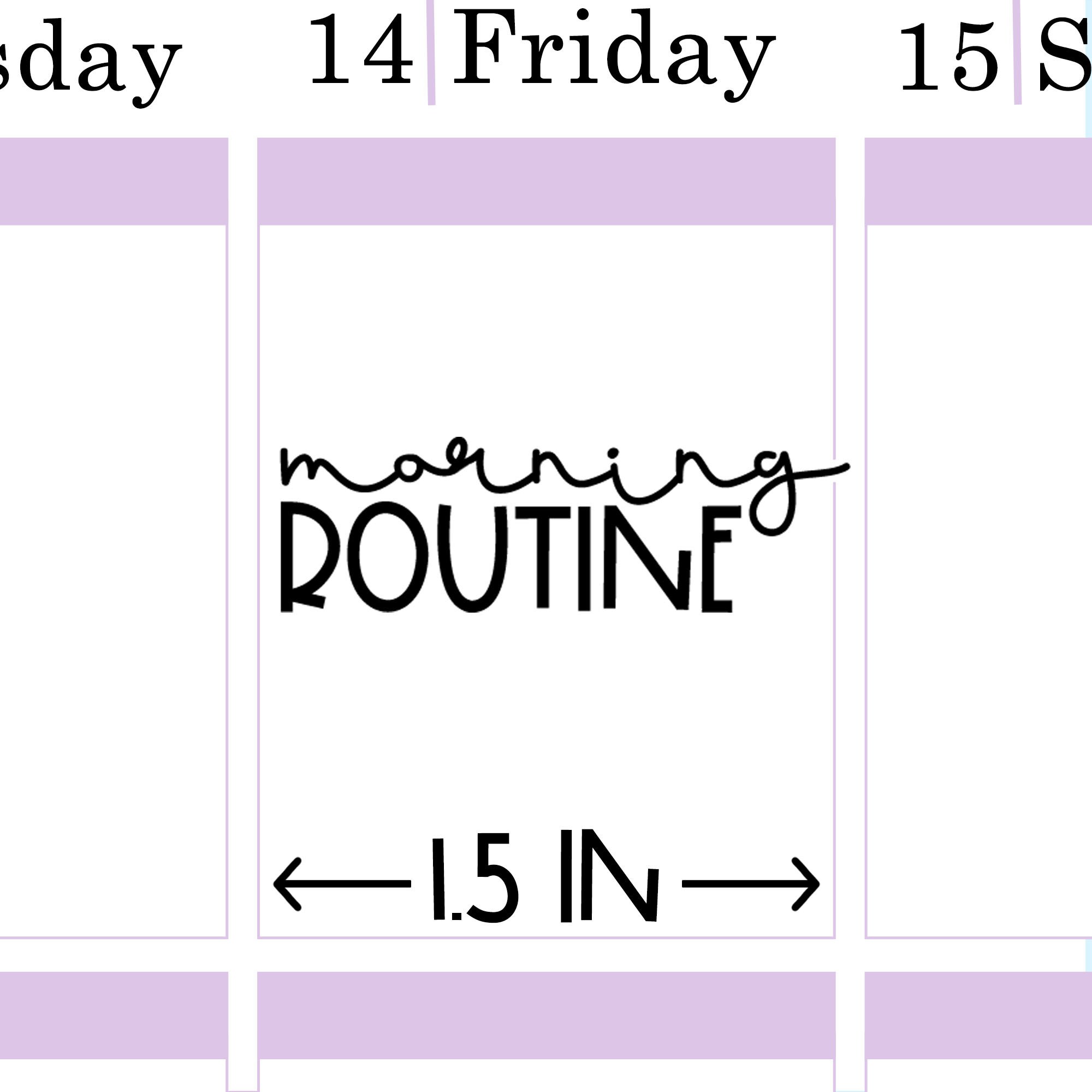 Morning Routine PRINTABLE Script Planner Stickers - Etsy