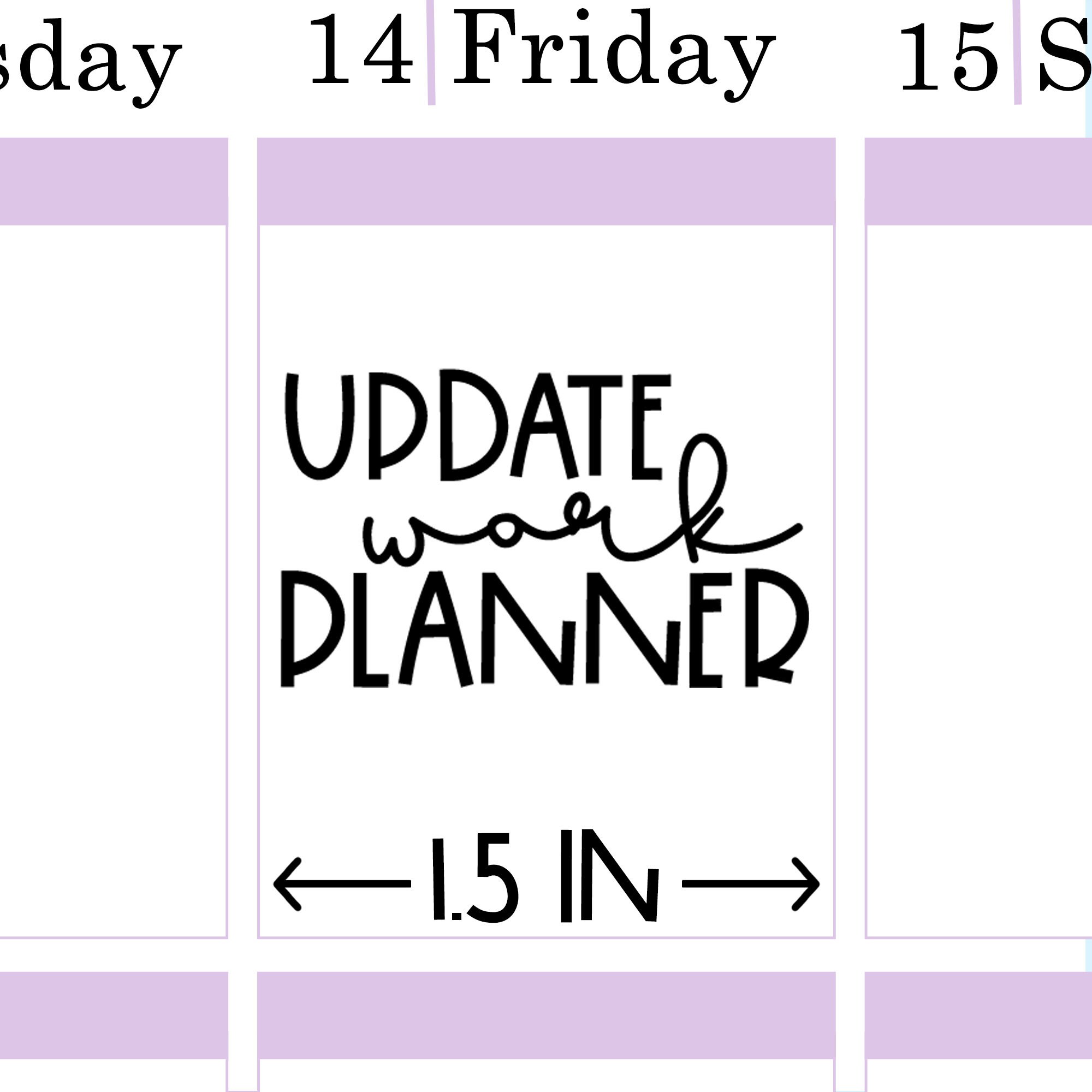 Update Work Planner PRINTABLE Script Planner Stickers - Etsy