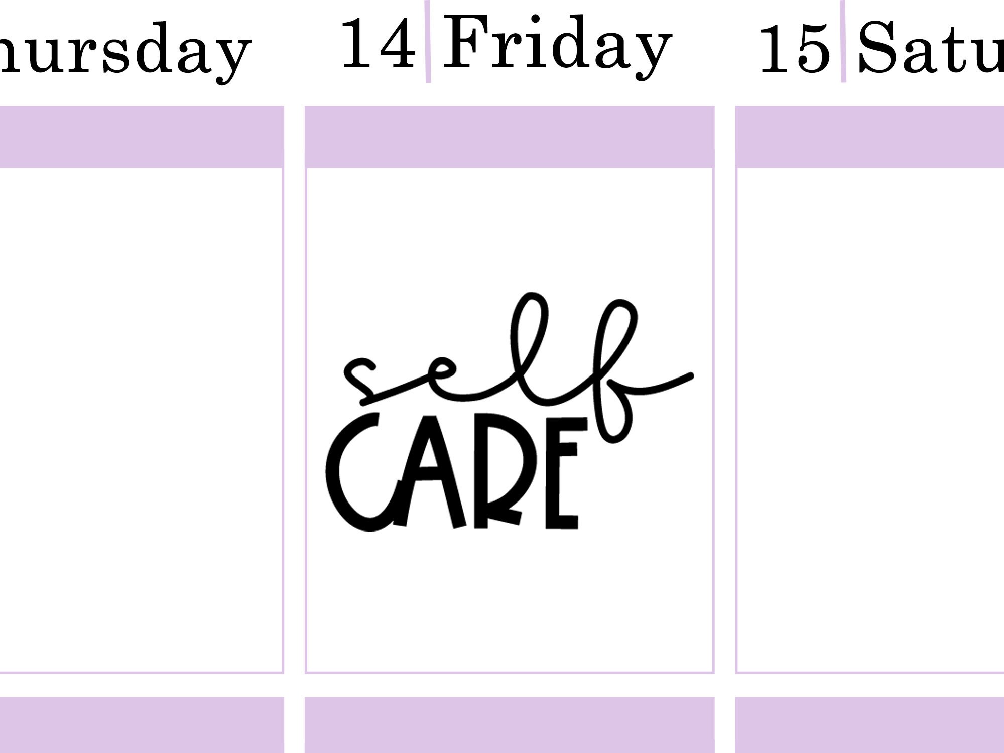 Self Care Printable Planner Script Stickers - Etsy