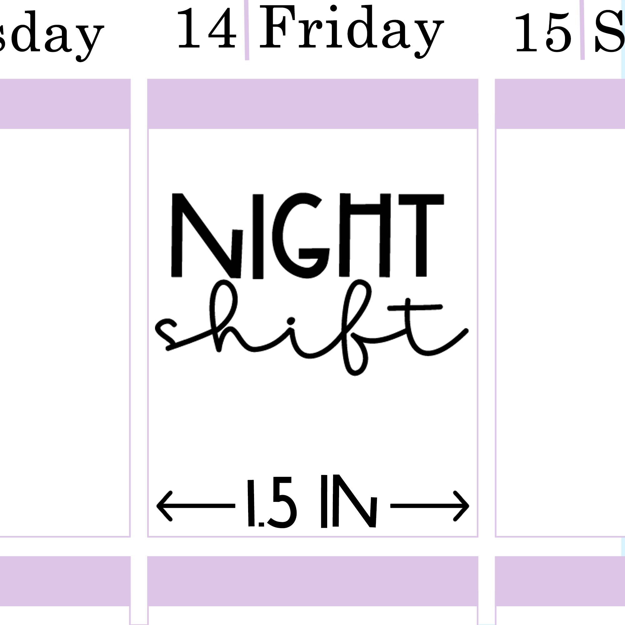 Night Shift PRINTABLE Script Planner Stickers for Work - Etsy