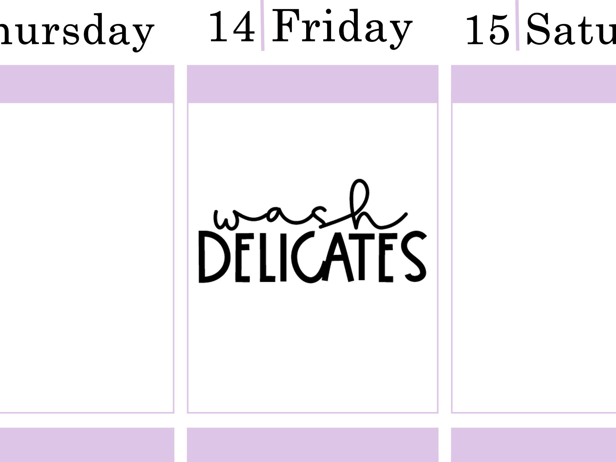 Wash Delicates PRINTABLE Script Planner Stickers - Etsy