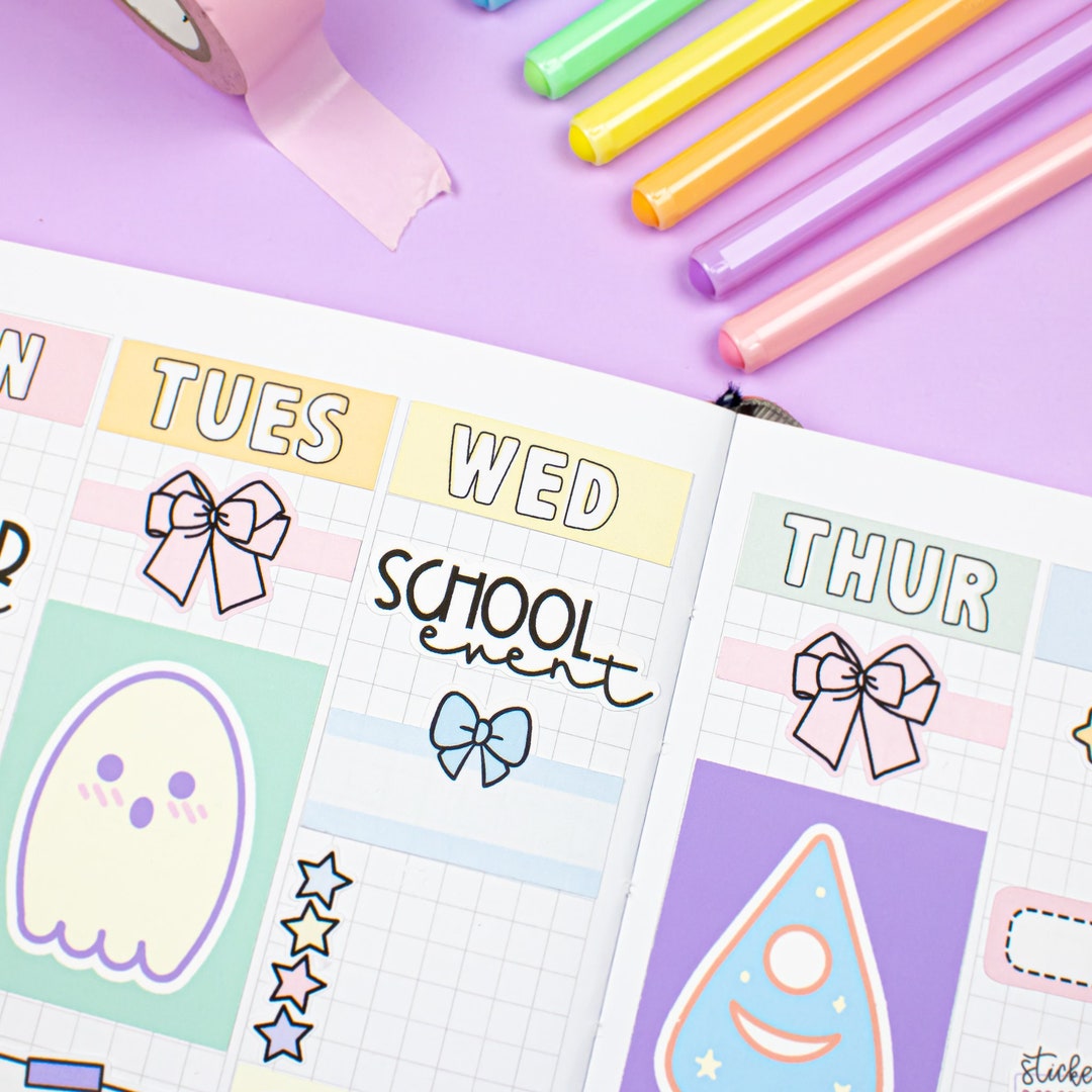 School Event PRINTABLE Script Planner Stickers, Teacher Stickers ...