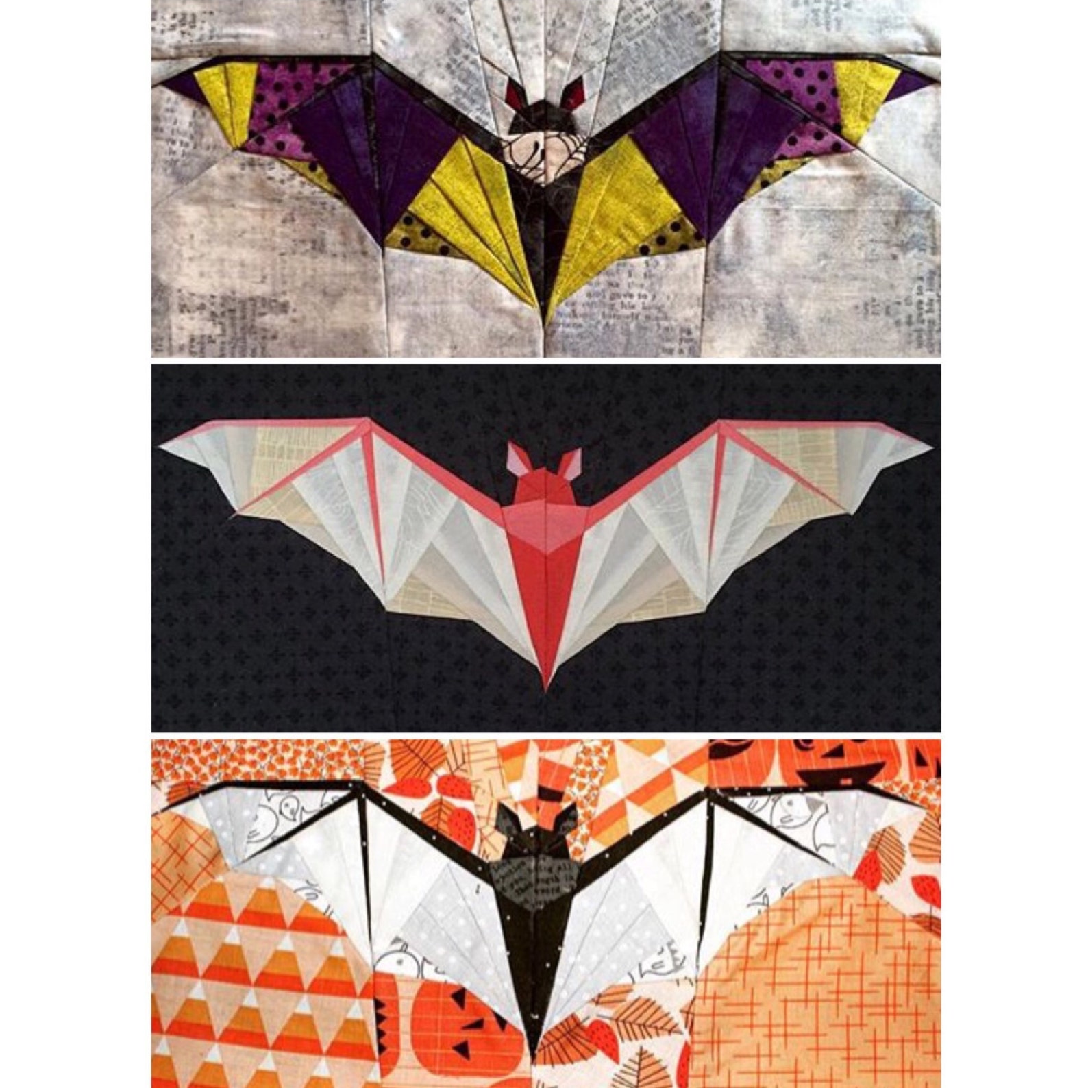 PATTERN BUNDLE - Midnight Bite & Wicked Weaver Paper Piecing Patterns ...