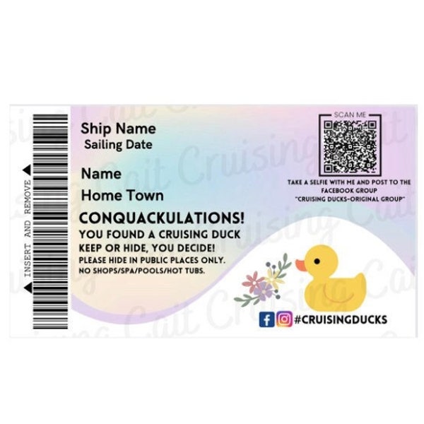 Conquackulations Duck Tags - Etsy