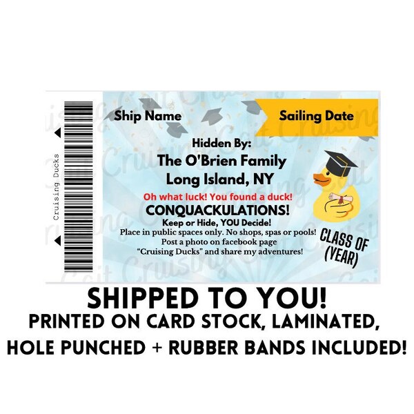 Graduation Duck Tag - Etsy