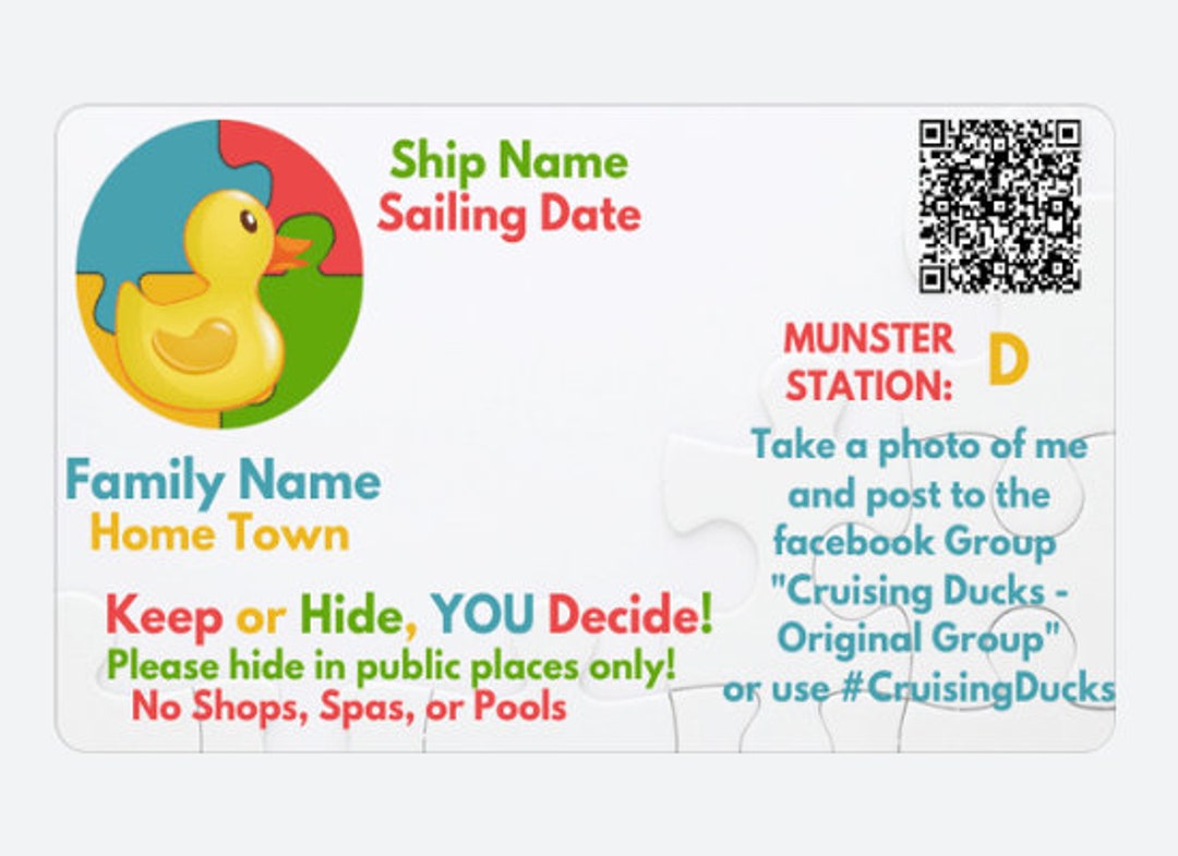 Customized Cruising Duck Tags: AUTISM AWARENESS - Etsy