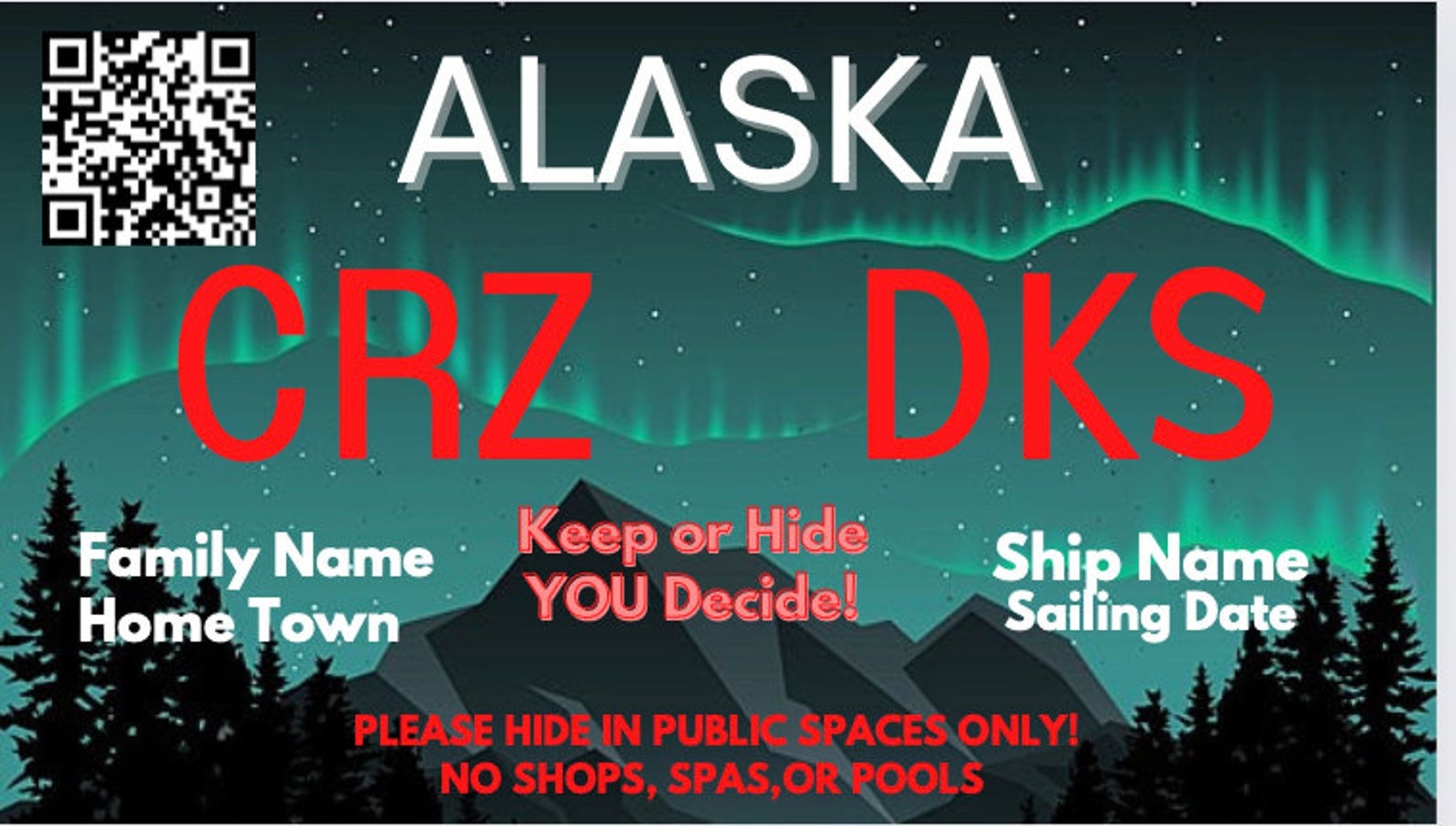 Set of Laminated Custom Cruising Duck Tags: Alaska Northern - Etsy